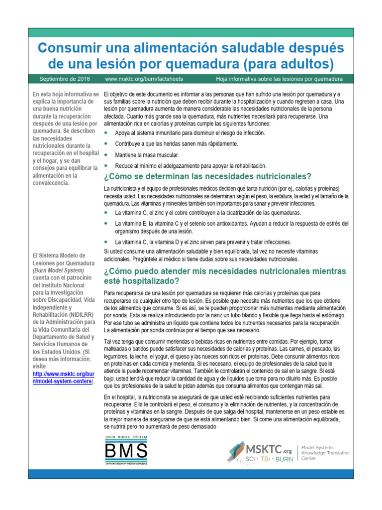 Burn Nutrition Adults SP 508 - 1 | PDF | Alimentos | Nutrición