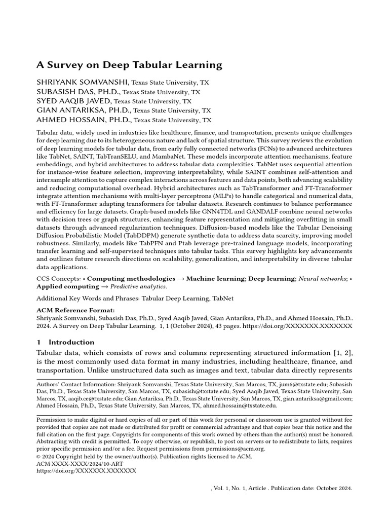 DL Tabular | PDF | Deep Learning | Data