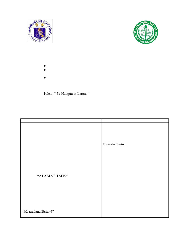 Si Mangita at Si Larina (Demo) | PDF