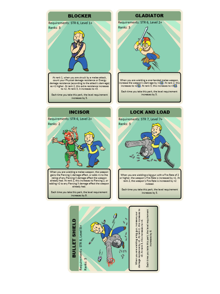Wanderer Perk Cards | PDF