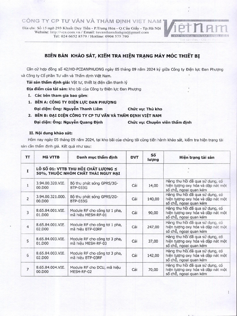 2409001_BB Kiểm tra hiện trạng_0001 | PDF