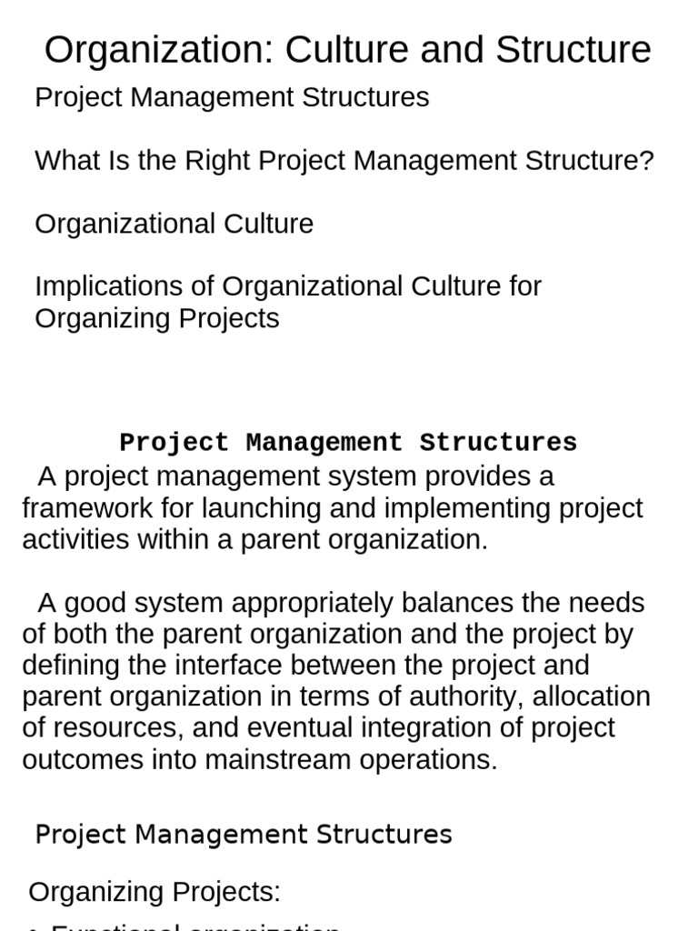 Chapter 3 Organization Structure and Culture | PDF | Organizational ...