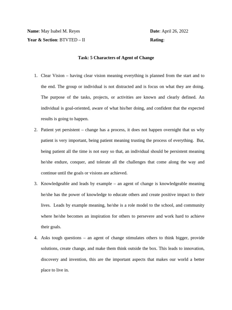 Agents of change. | PDF