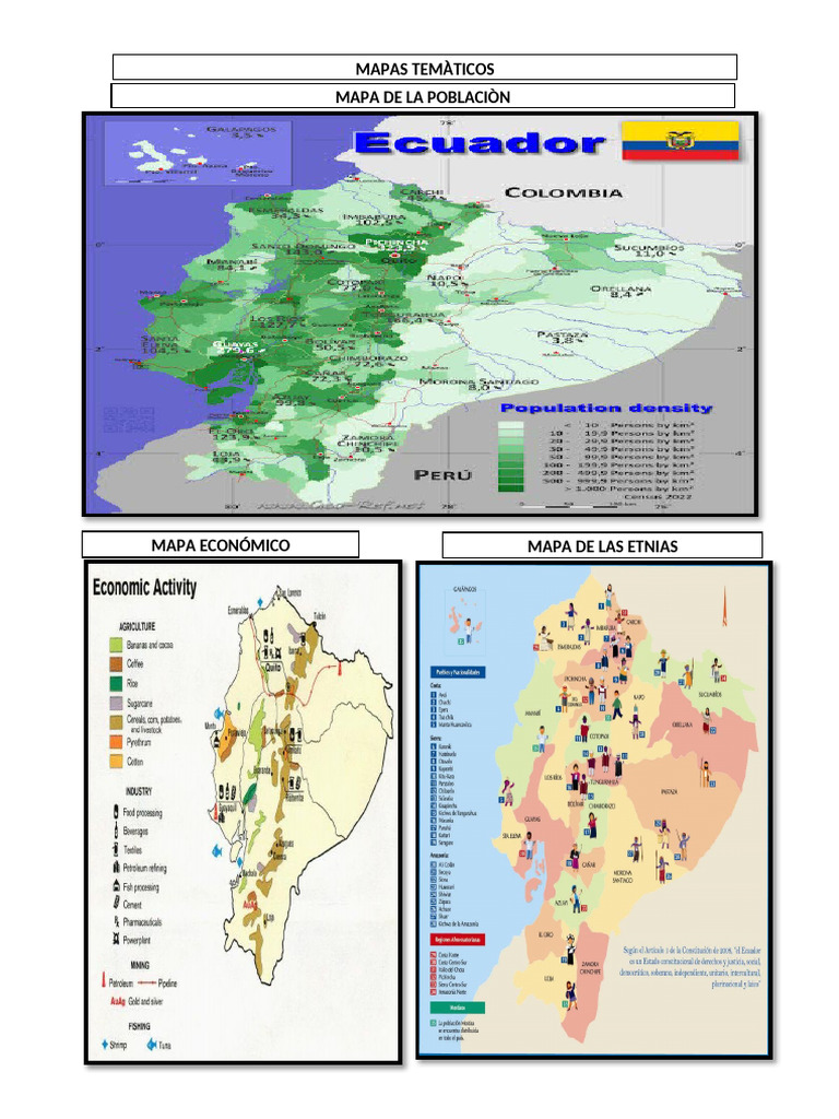 MAPAS TEMÀTICOS DEL ECUADOR 8vo 2024 | PDF