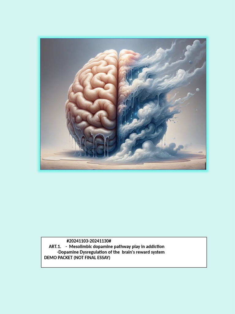 Mesolimbic Dopamine Pathway Play in Addiction | PDF | Reward System ...