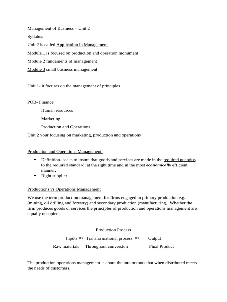 MOB-Class1 | PDF | Operations Management | Business