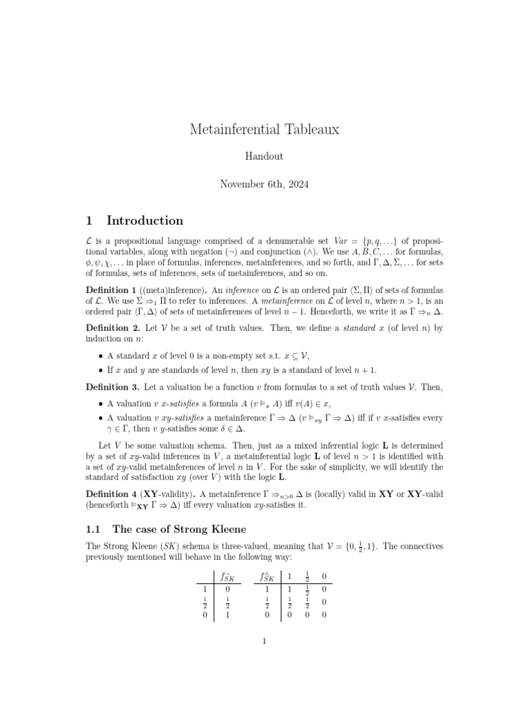 Tableaux_para_metainferencias (1) | PDF | If And Only If | Metalogic