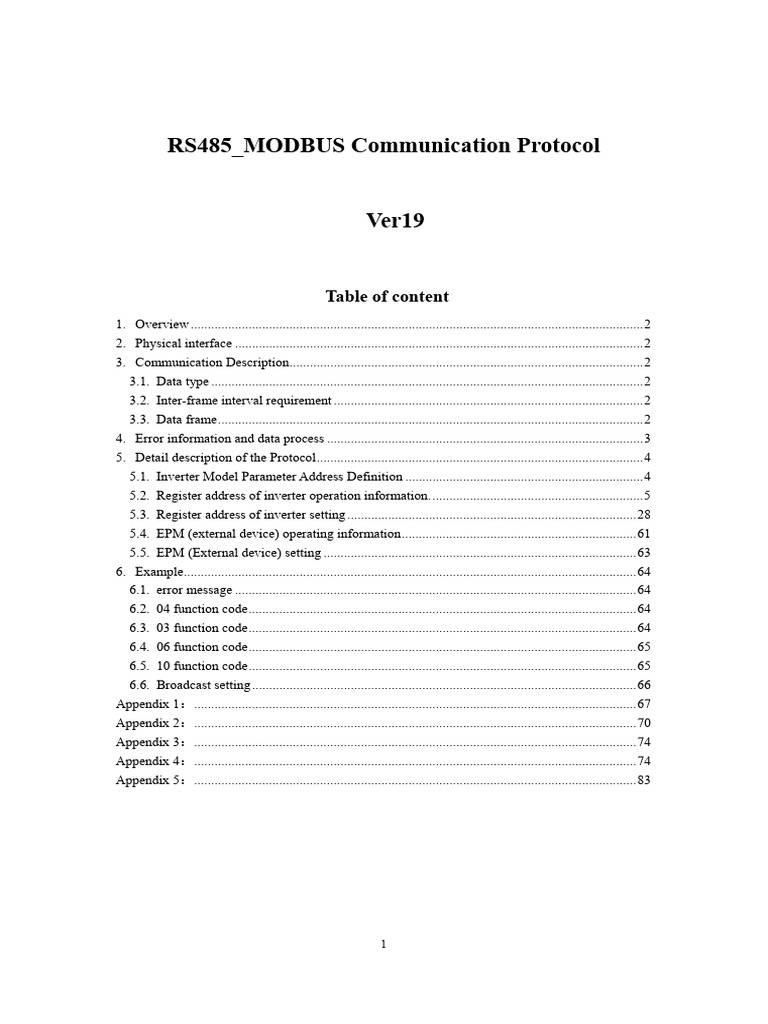 Solis Inverter Modbus Protocol Guide | PDF | Alternating Current ...