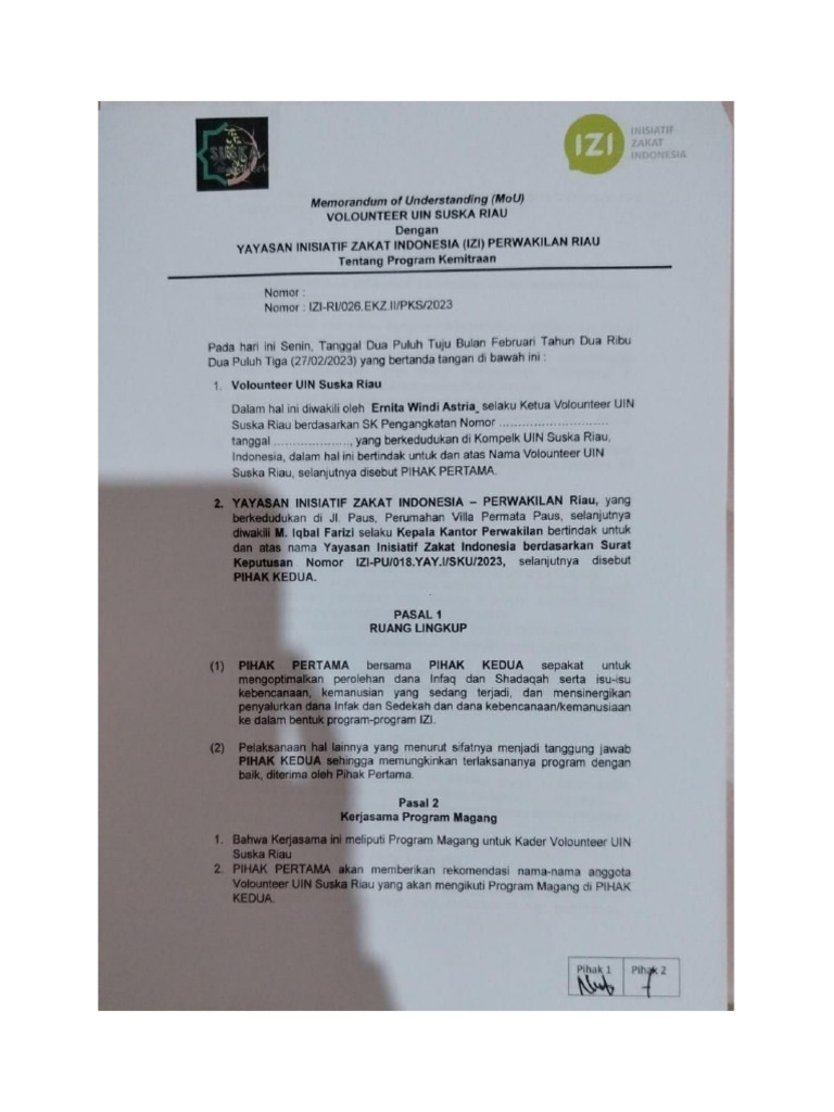 Draft Mou | PDF