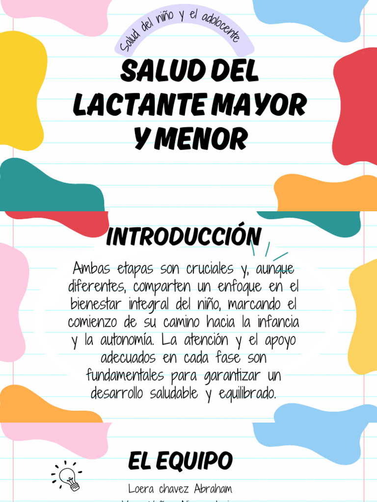 Crecimiento y Desarrollo Del Lactante Mayor | PDF | Amamantamiento ...