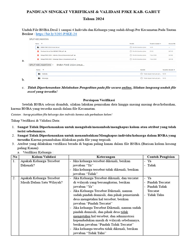 Panduan Singkat Verifikasi 2024 - V1 | PDF