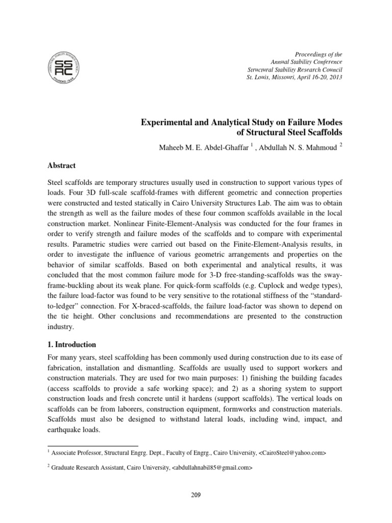 Experimental and Analytical Study On Failure Modes of Structural Steel ...