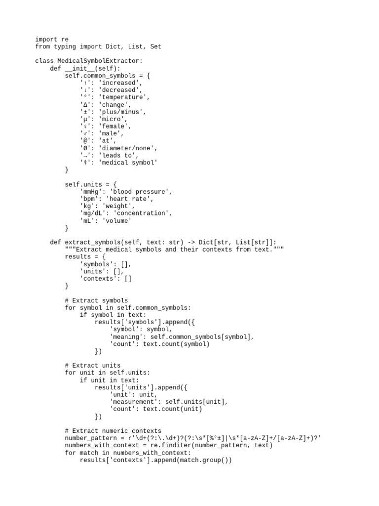 Create A Program Code Using Python Language To Select And Extract Informatic Symbols From