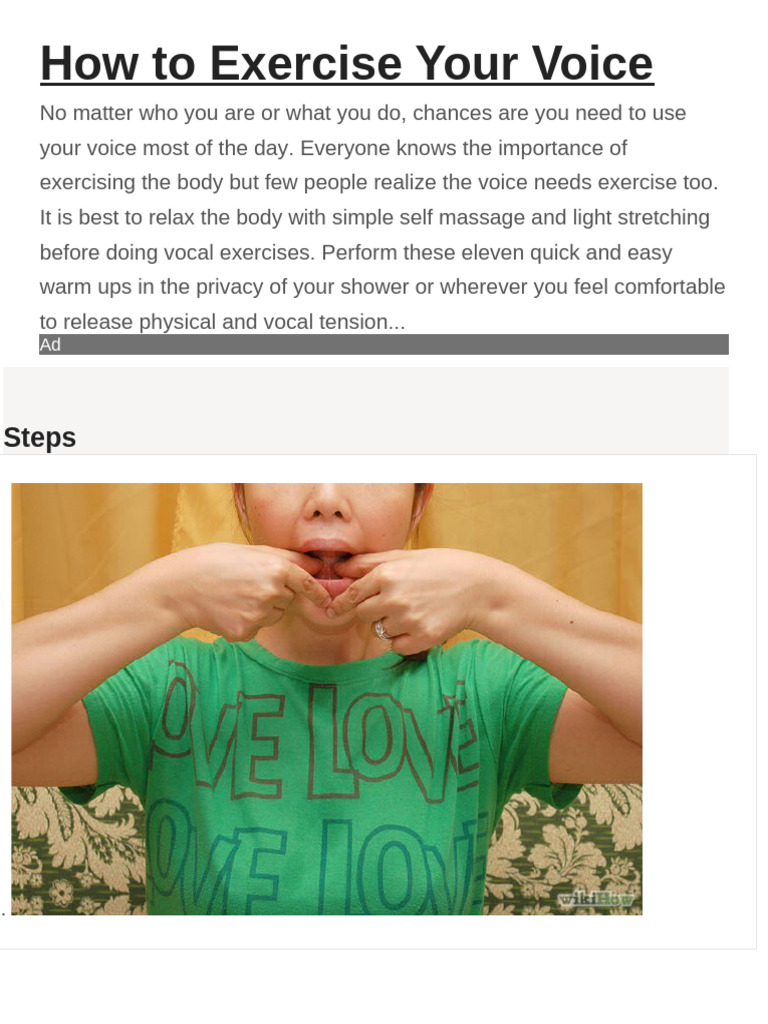 Vocal Exercises for Effective Singing | PDF | Singing | Human Voice