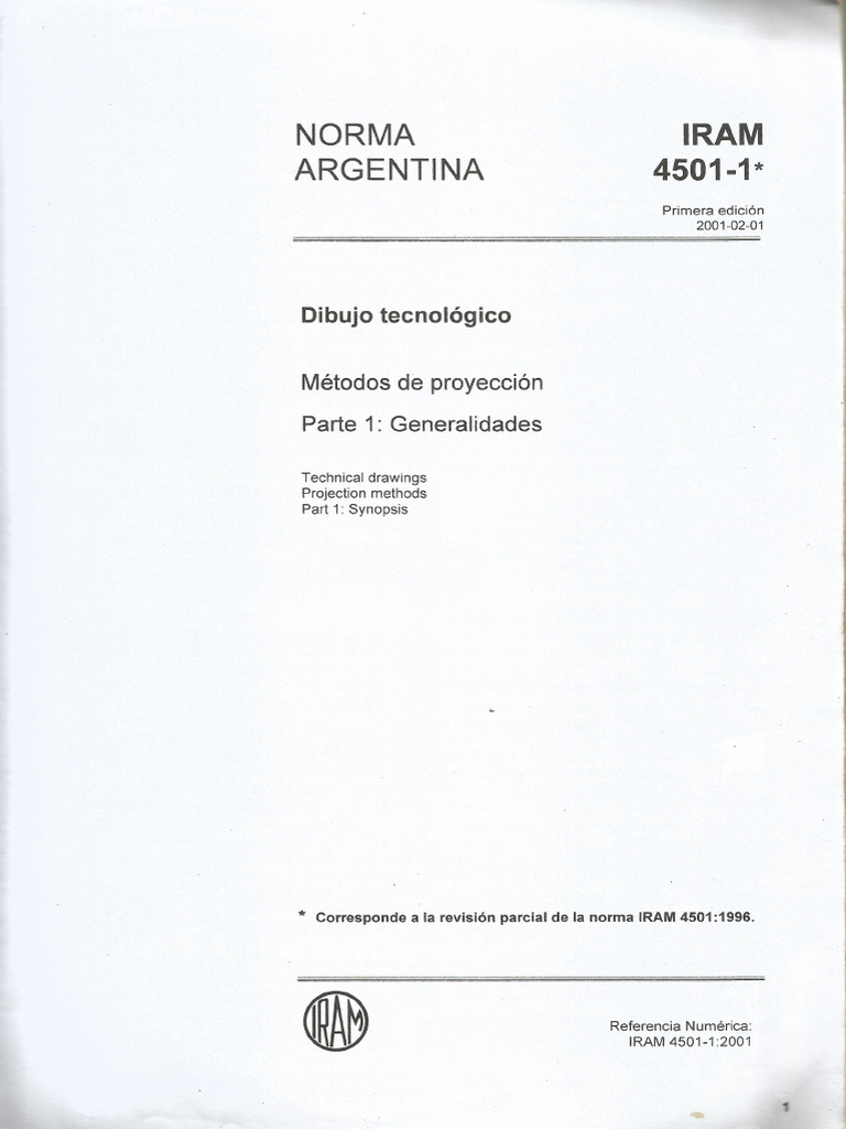 Norma IRAM 4501-1 - Metodos de Proyecci-n - Generalidades | PDF