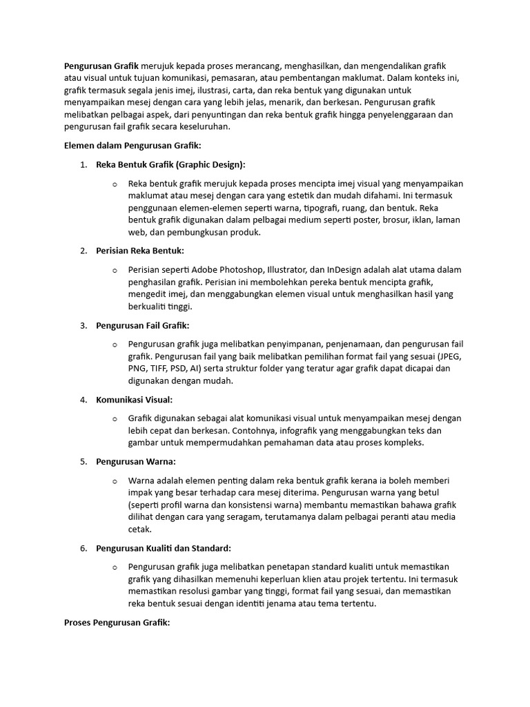 Pengurusan Grafik Merujuk Kepada Proses Merancang | PDF