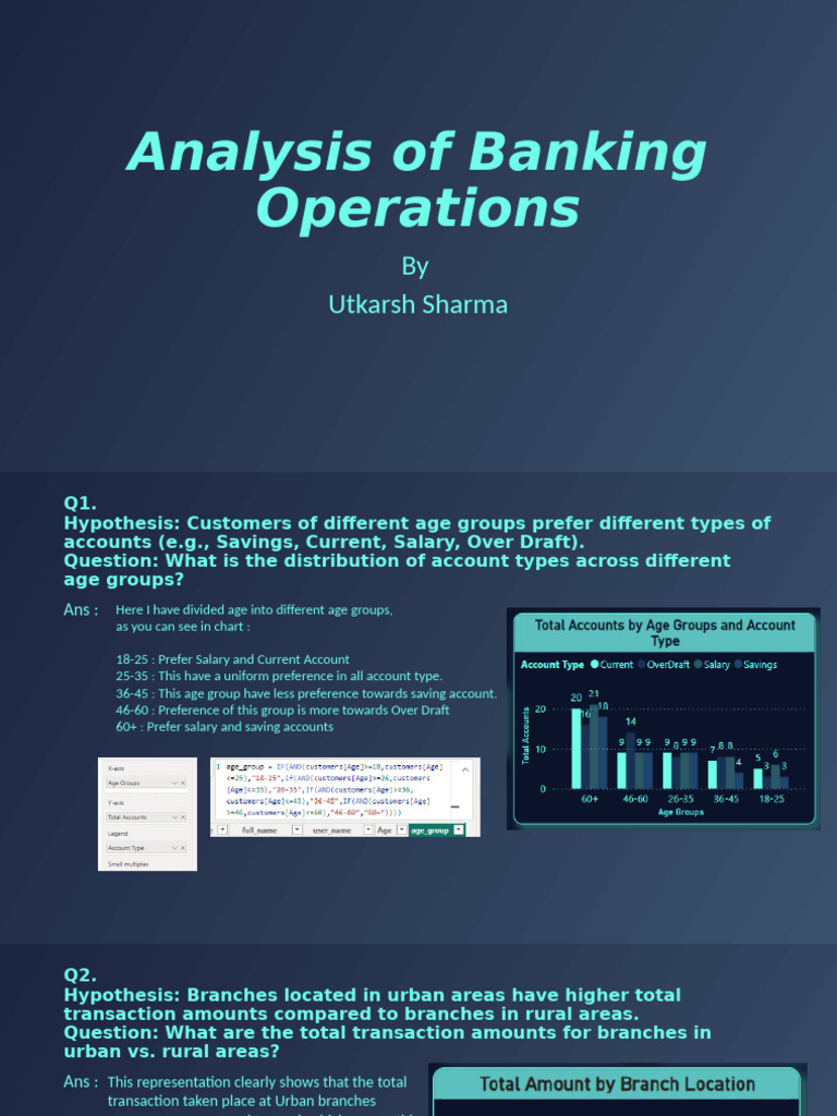 Analysis of Banking Operations | PDF