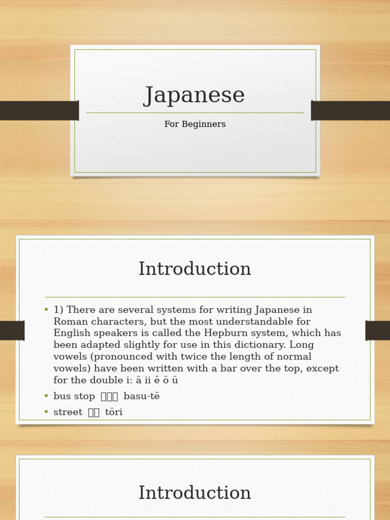 Japanese Lesson 1 | PDF | Japanese Language | Verb