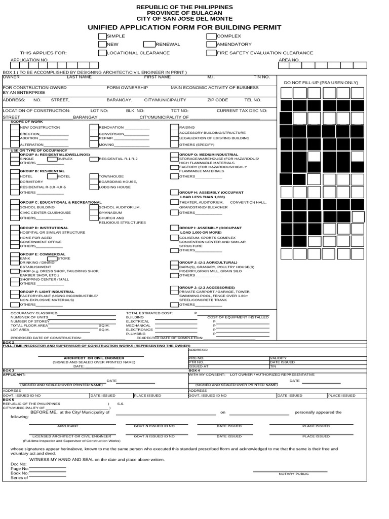 Building Permit Application Forms | PDF | Building | Plumbing