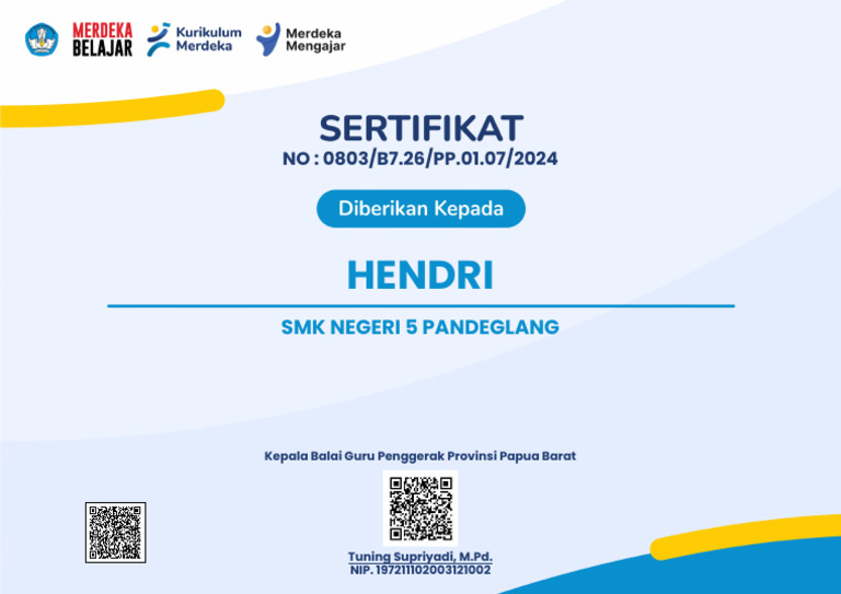 SERTIFIKAT_best Practice Inovasi Dedikasi | PDF