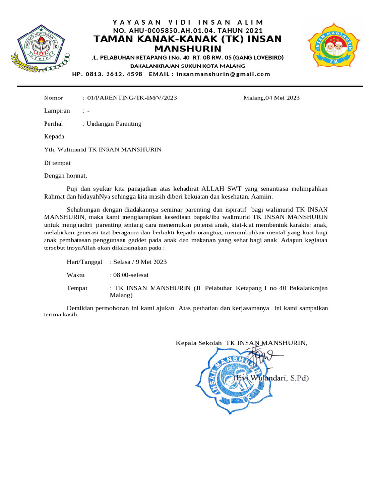 Undangan Parenting | PDF