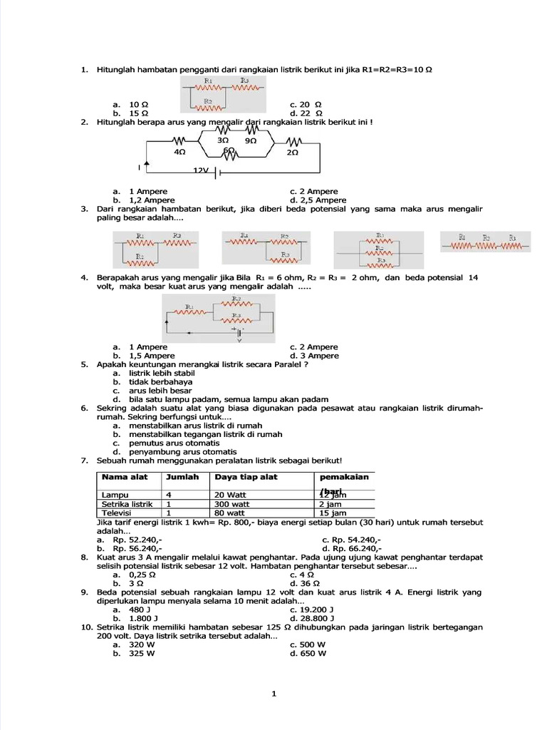 Hambatan Listrik 2 | PDF