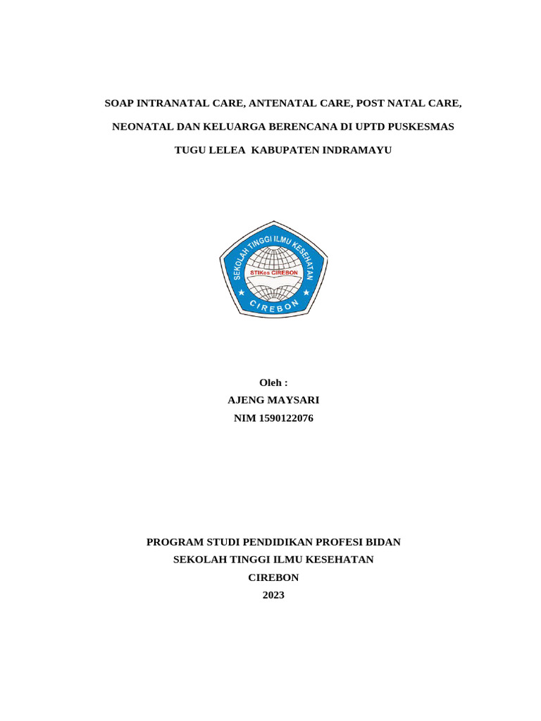 SOAP Lengkap (INC,ANC,PNC,NEO,KB)_Bd.Ajeng | PDF