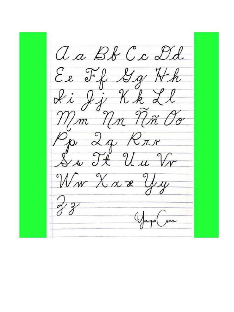 Letras Cursivas | PDF