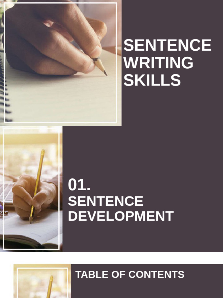 Sentence Writing Skills 2024 One | PDF | Subject (Grammar) | Verb