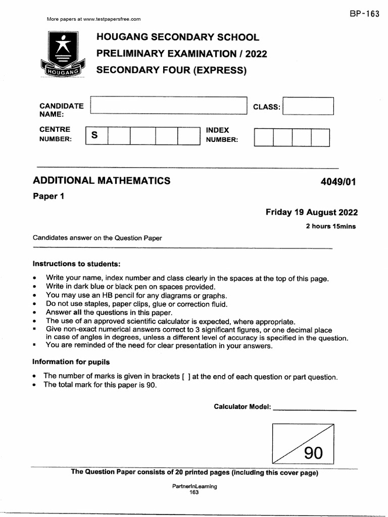 Sec4_2022_AMaths_Prelims_hougang_q | PDF