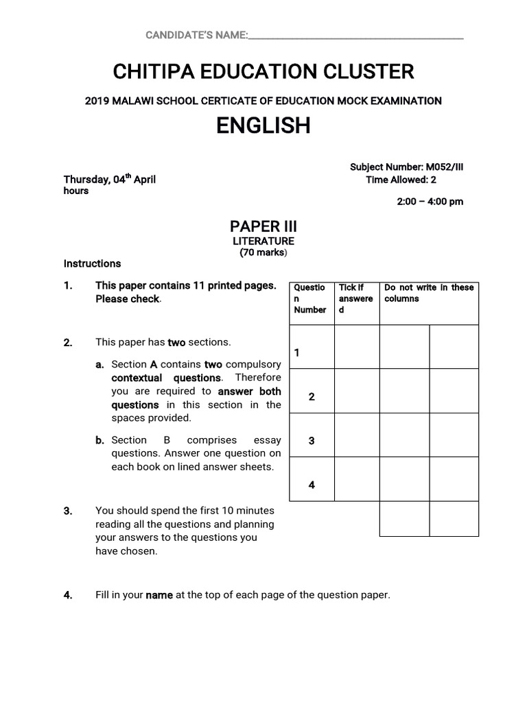 2019_ENGLISH_MOCK_PIII_(1) | PDF