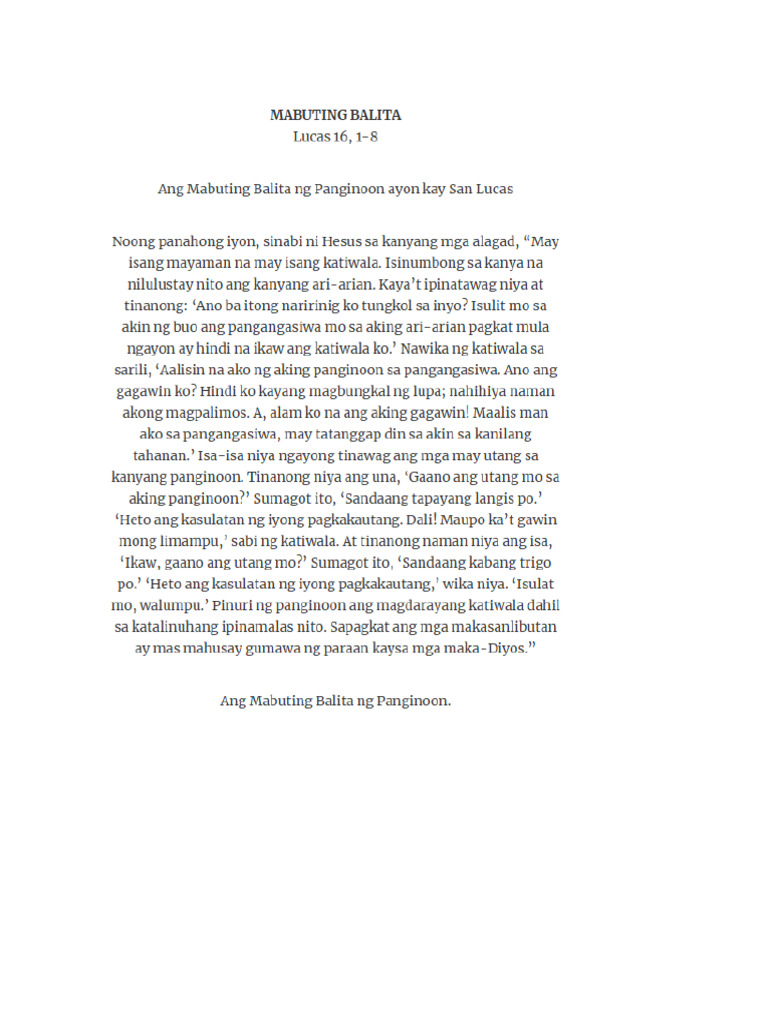 Mass Reading (1) | PDF