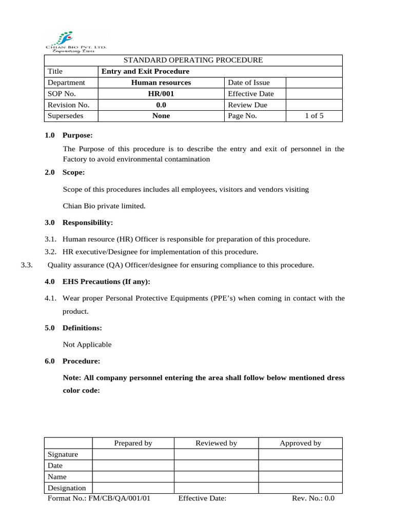 Factory Entry and exit | PDF | Fashion | Clothing