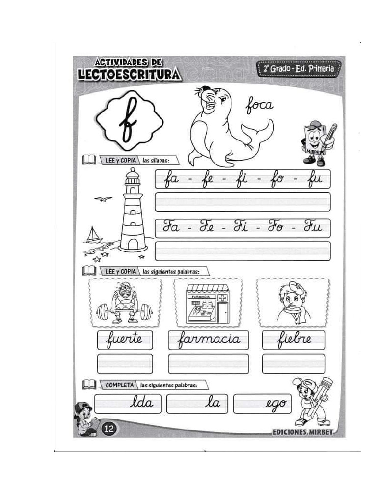 Ficha de La Letra F | PDF
