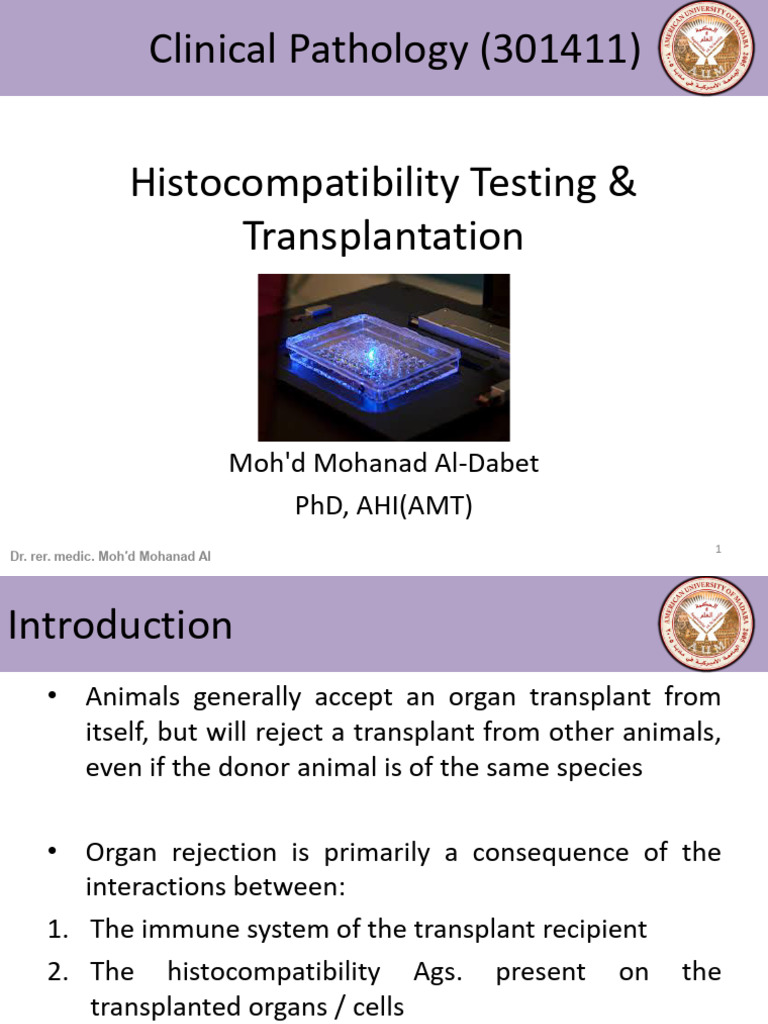 Histocompatibility Testing and Transplantation-5 | PDF | Human ...