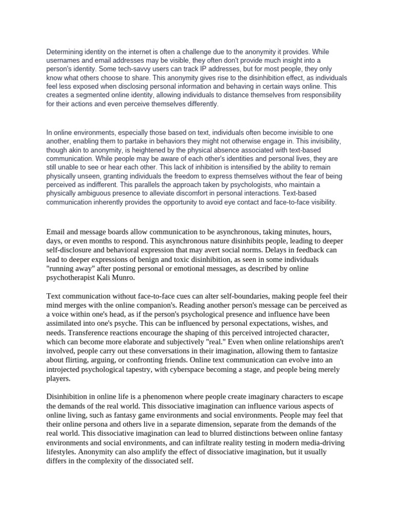 Determining identity on the internet is often a challenge due to the ...