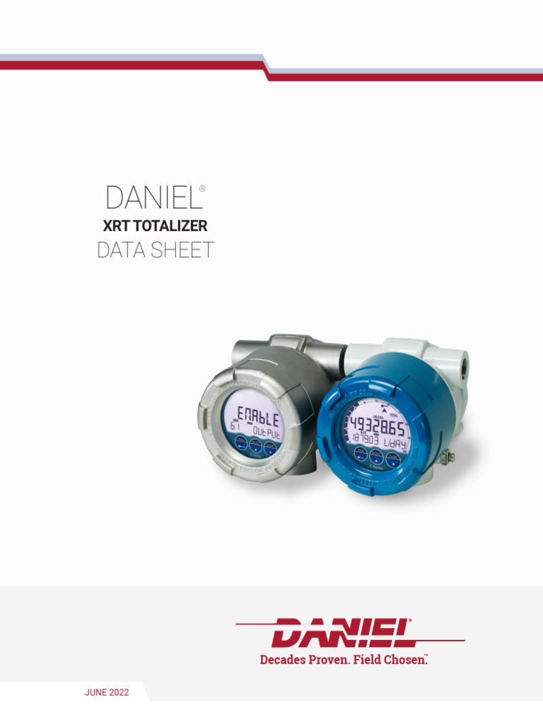 Totalizer Flow Daniel DAN-XRT-DS-0522 - v2 | PDF | Flow Measurement ...