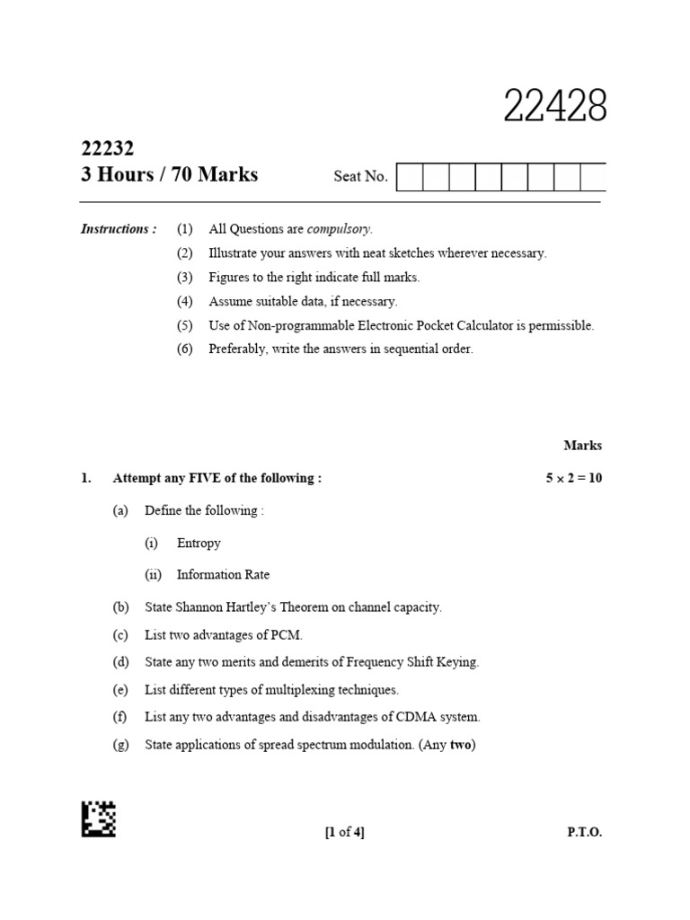 22428-2023-Summer-Question-Paper (Msbte Study Resources) | PDF | Electrical Engineering | Data ...