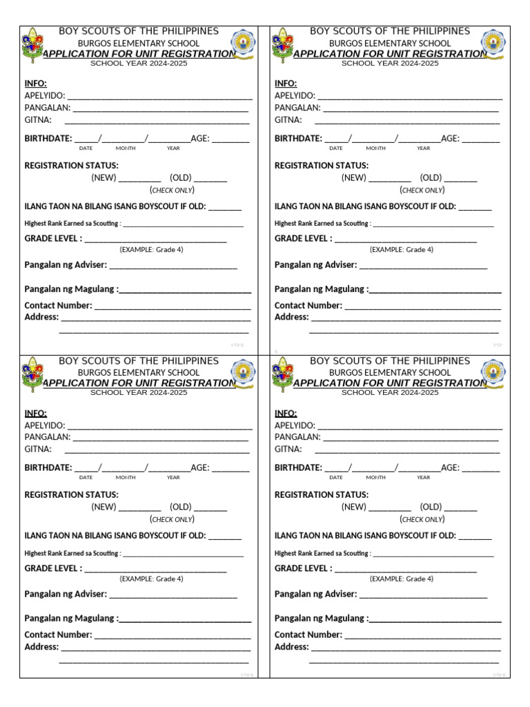 BSP-recruitment-form | PDF | Scouting | Youth Movements