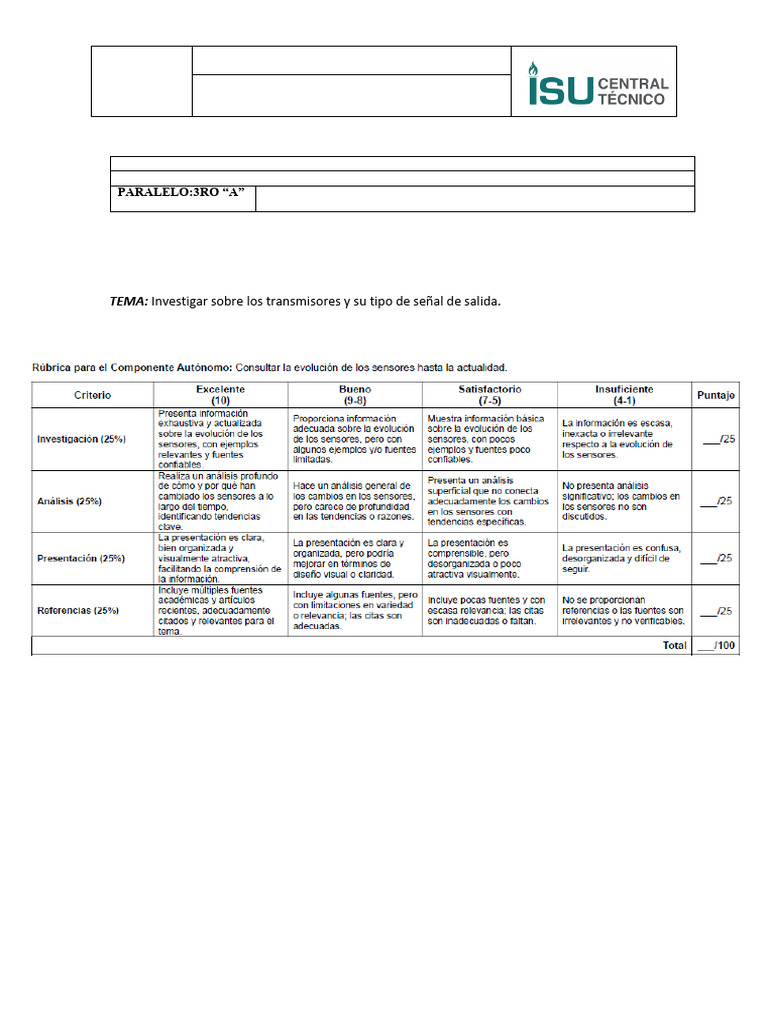 Deber de Instrumentacion Consulta n4 CRISTIAN BETANCOURT | PDF | Sensor | Electrónica