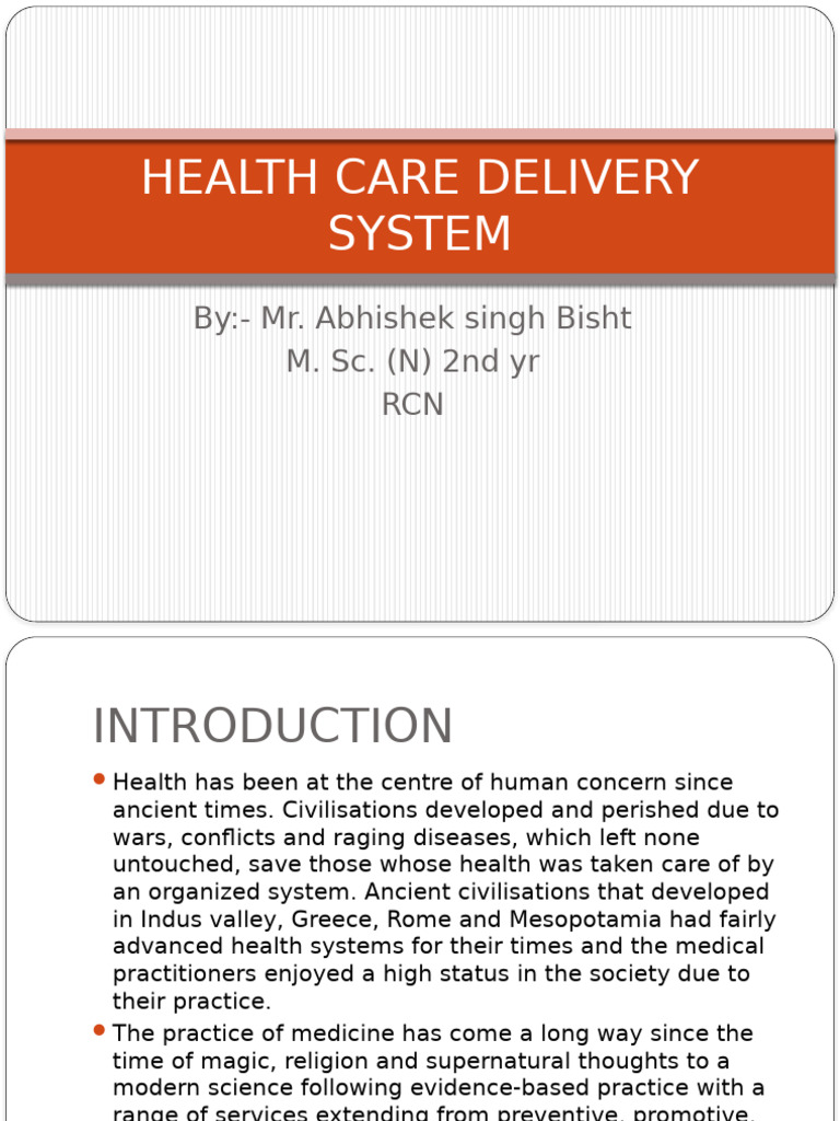 Overview of Health Care Delivery Systems | PDF | Health Care | Social ...