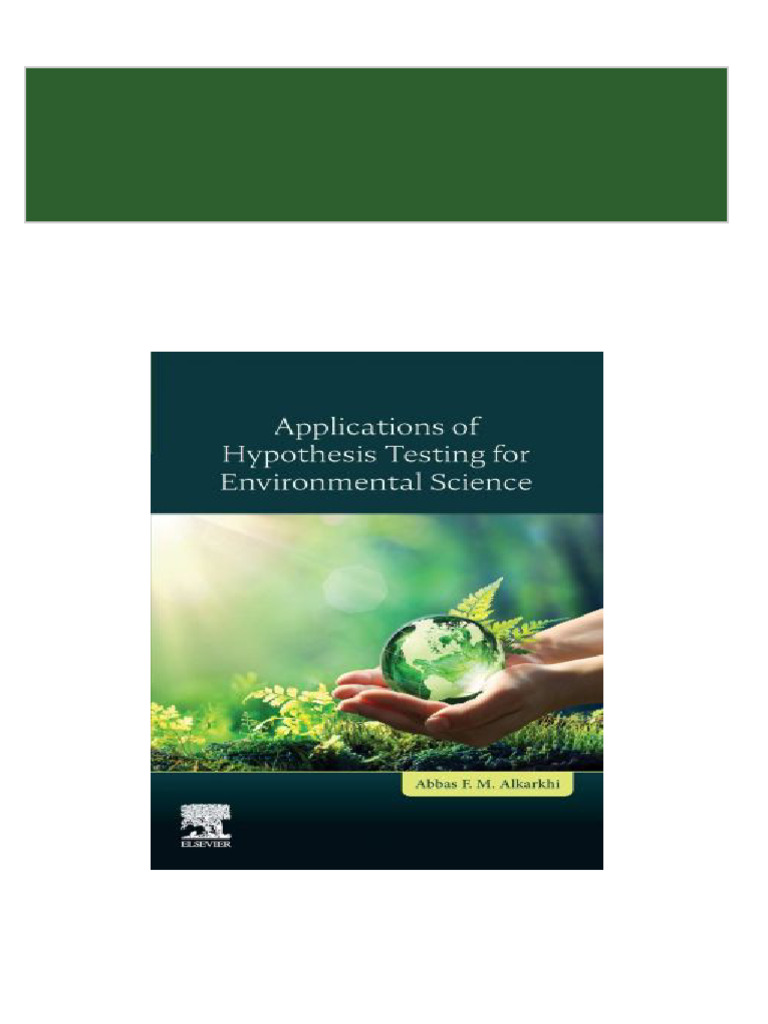 PDF Applications of Hypothesis Testing for Environmental Science 1st ...