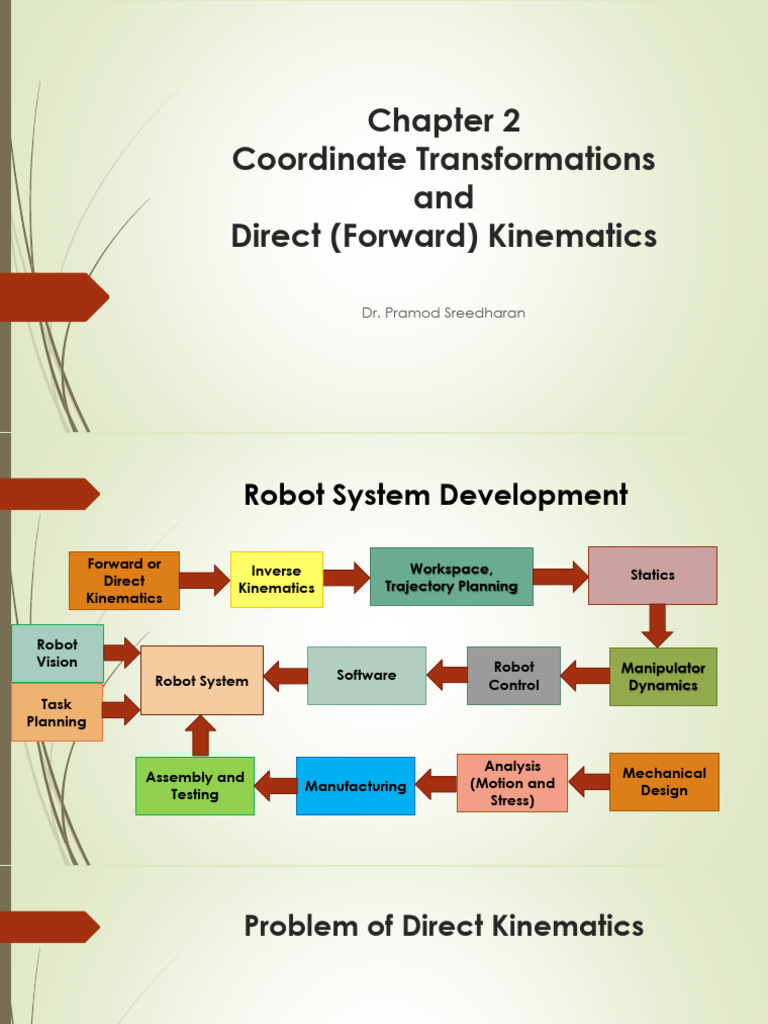 CH 2 - Coordinate Transformations and Direct Kinematics | PDF ...