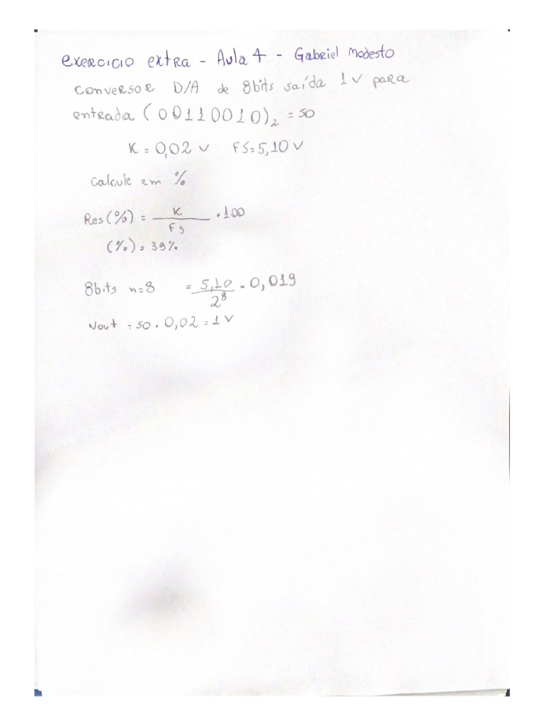 Exercicio Extra Aula 4 | PDF