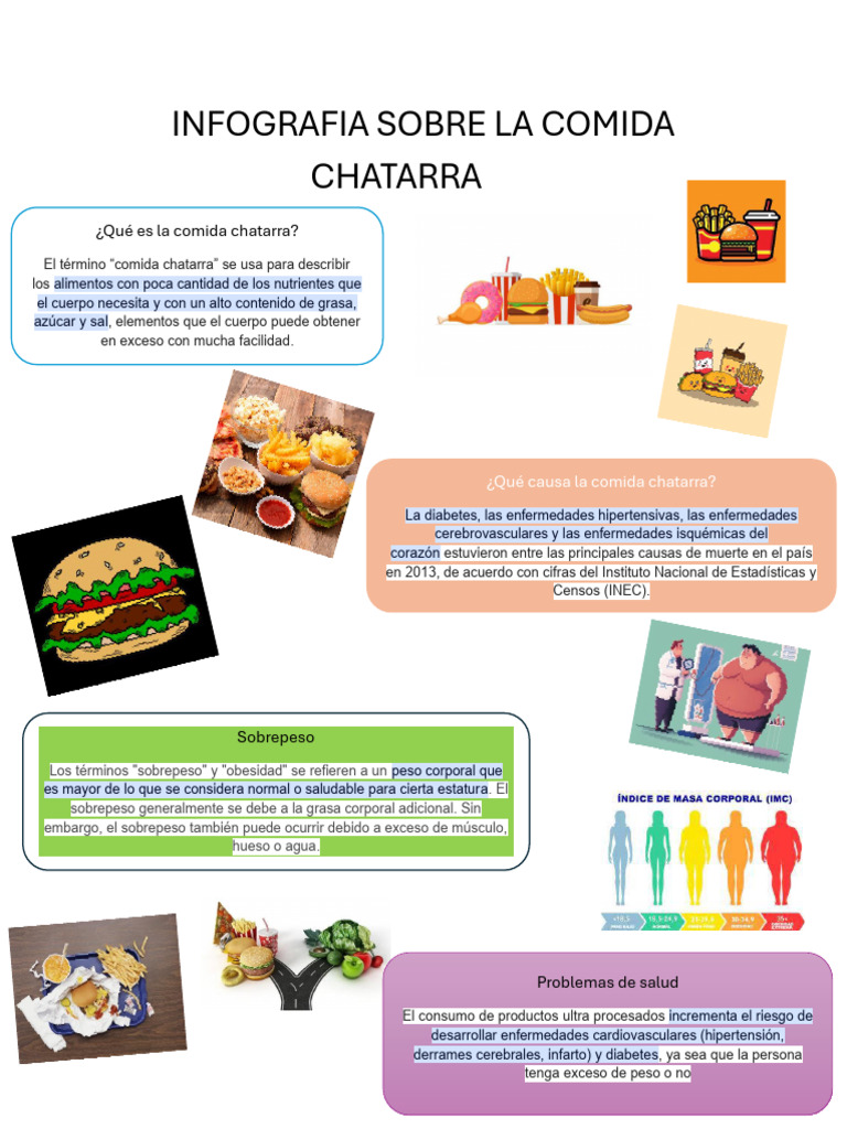 Infografia Sobre La Comida Chatarra | PDF