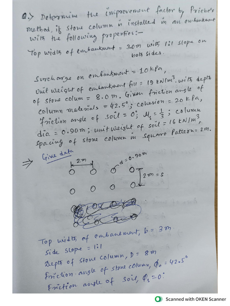 Stone column by Priebe method | PDF