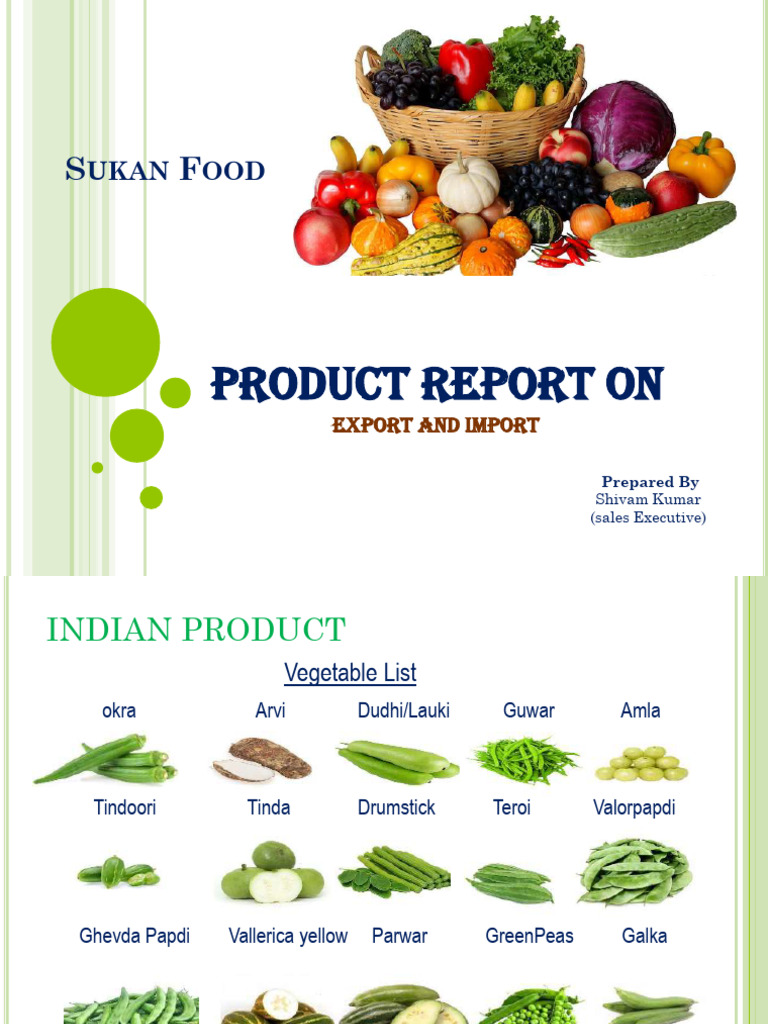 Galka Vegetable in Indian Export List | PDF