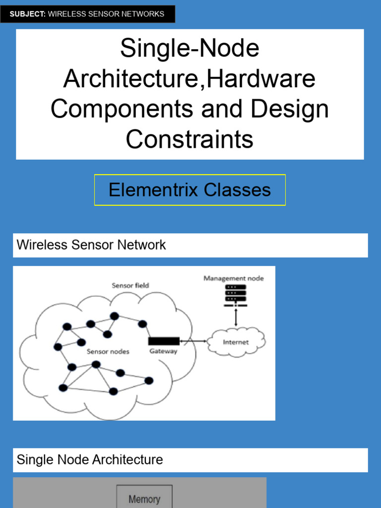 Single Node ArchitectureHardware Components and Design ...