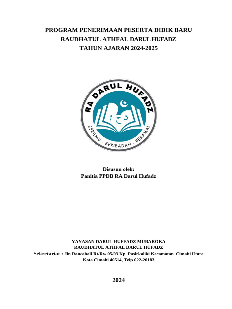 PROGRAM PPDB T.A 2024-2025 RA DH[1] | PDF