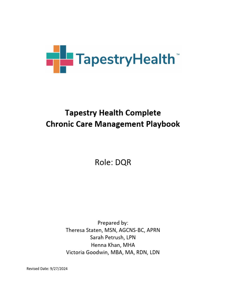 DQR Playbook - Edits 9.27.2024 | PDF | Cardiology | Heart